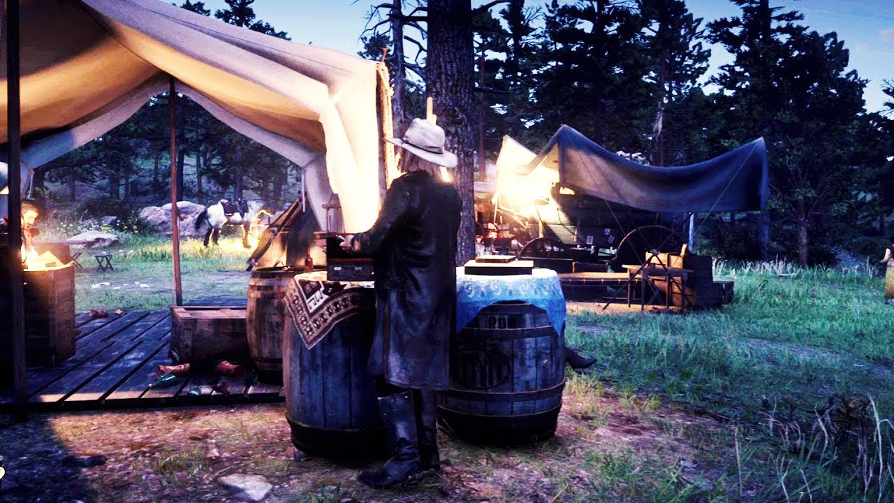 Micah Bell Contribute Money in Camp RDR2 - YouTube