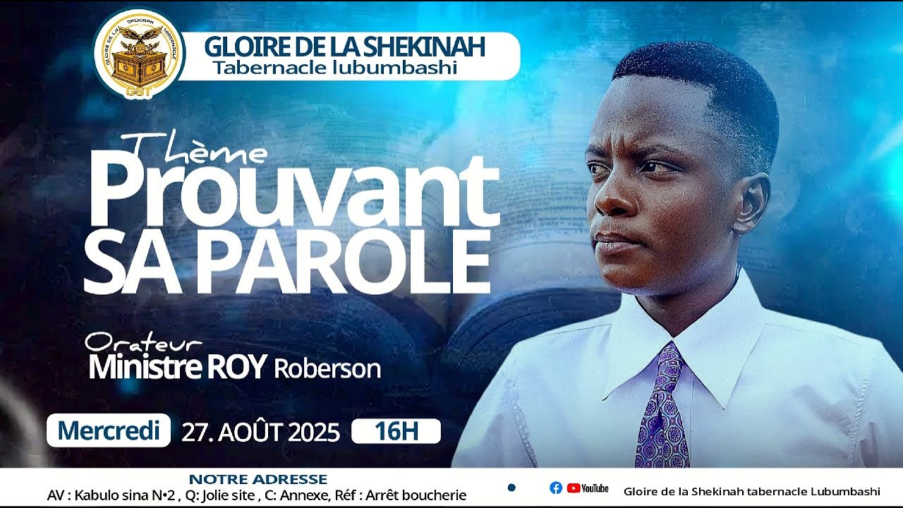 MERCREDI 27 AOÛT 2025 | MINISTRE ROY ROBERSON | PROUVANT SA PAROLE ...