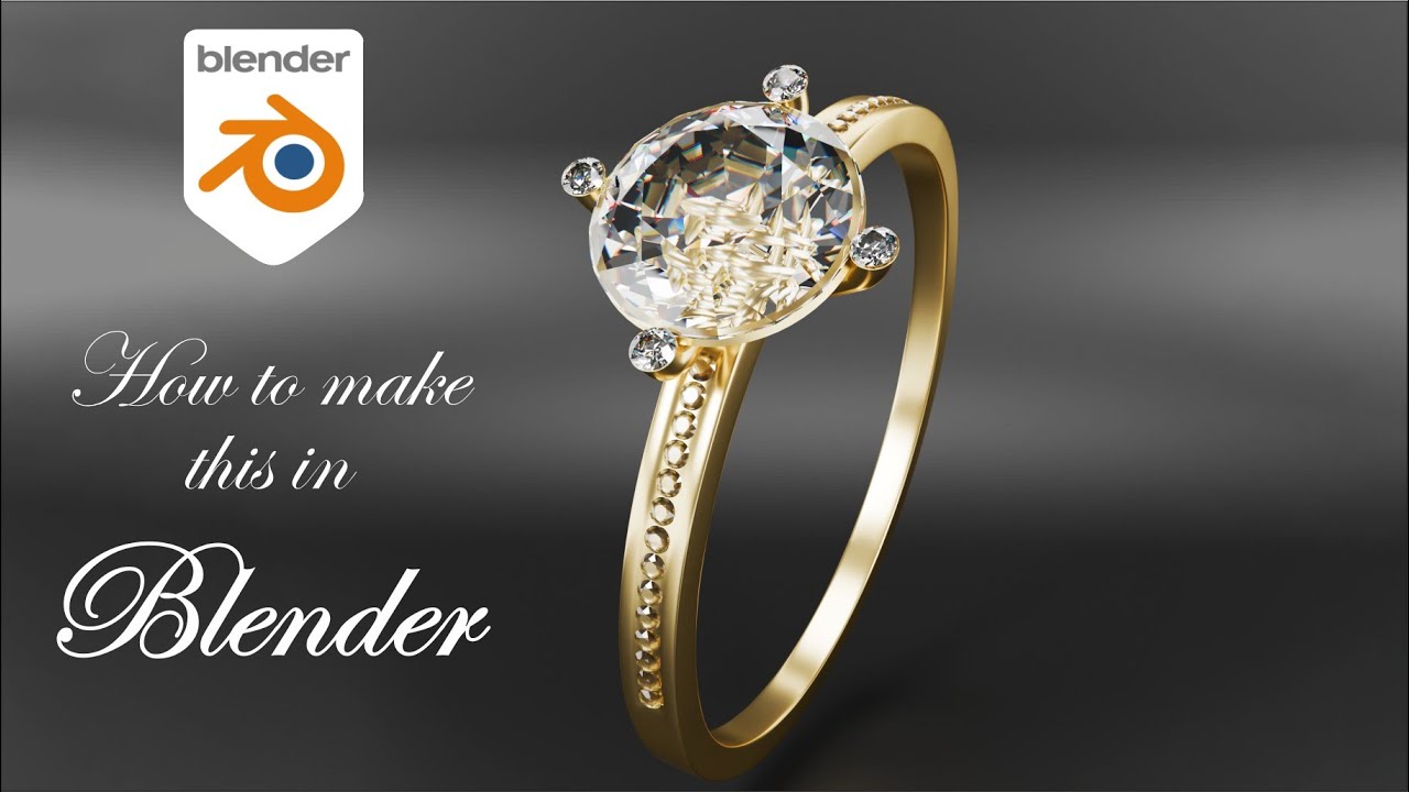 How to Make a Diamond Ring in Blender | Complete Modeling & Rendering ...