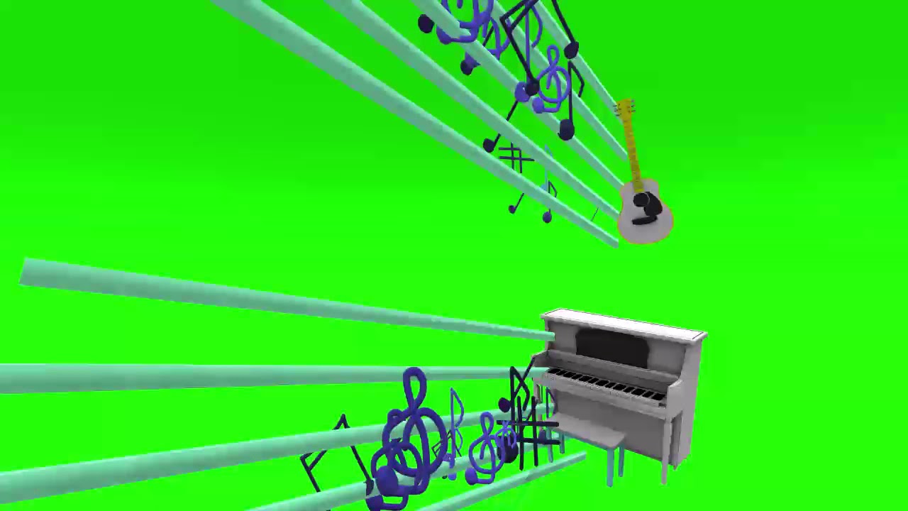 Green Screen Clips - Music Notes on Score 15 - YouTube