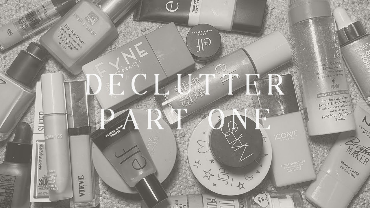 A MAKEUP DECLUTTER - PART ONE | primers, foundations, skin tints ...