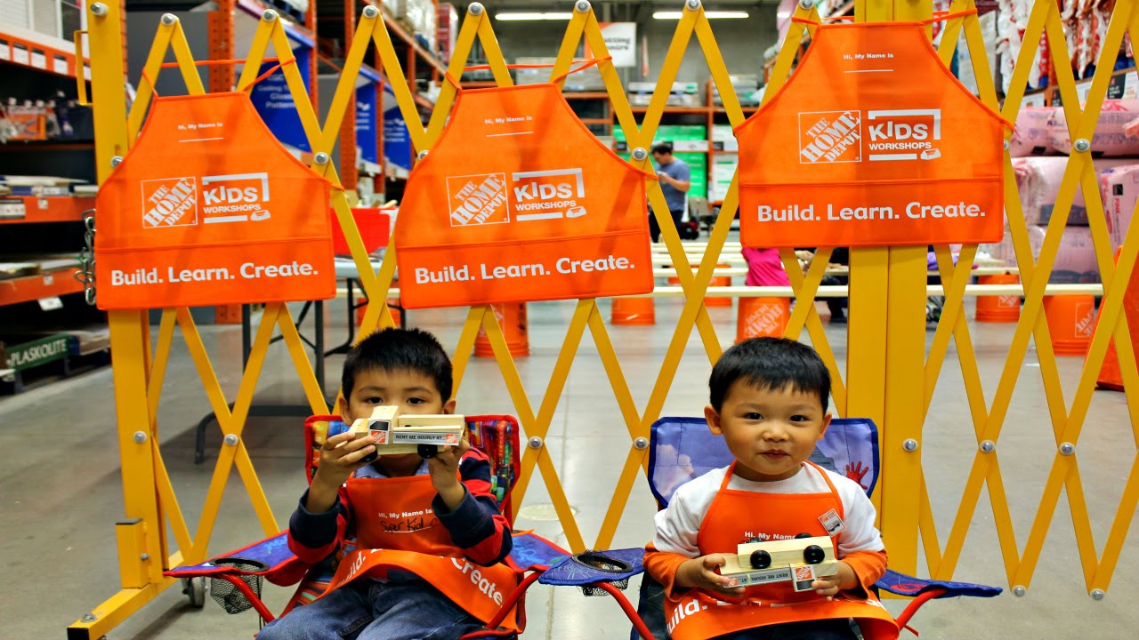 Home Depot fun time making a wooden truck - YouTube