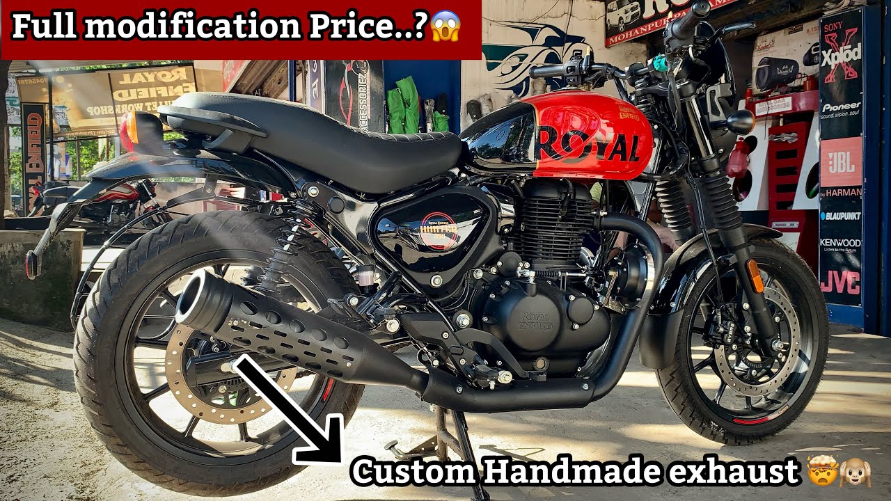 2022 RE Hunter 350😍 Modification Handmade Custom Exhaust 🙉 | Remote Key ...