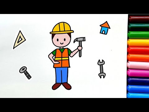 ENGINEER Drawing 🔧🔨🪛- Easy Drawing Videos - Learn 2 Draw #engineer ## ...