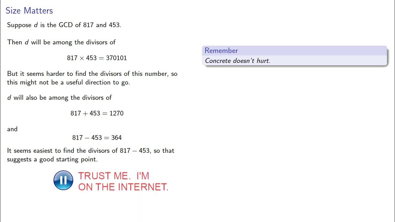 Creating the Euclidean Algorithm - YouTube