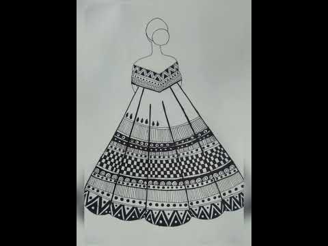 A girl wearing gown | Art by Anisha Sinha | Mandala Art ( Anisha Art ...