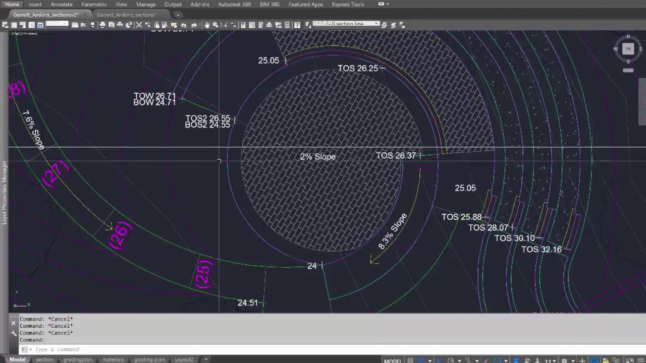 Creating a Section from a Site Plan in AutoCAD - YouTube