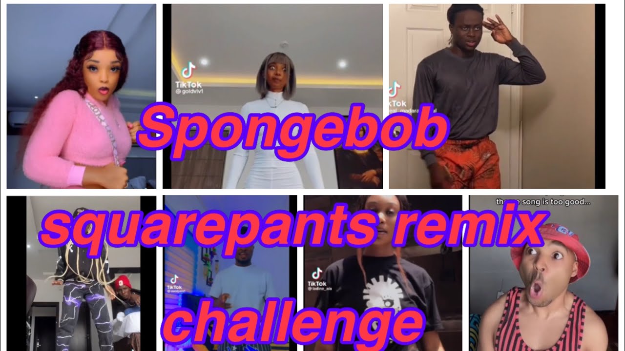 Spongebob square pant (remix )TikTok dance challenge compilation 🥰😍# ...