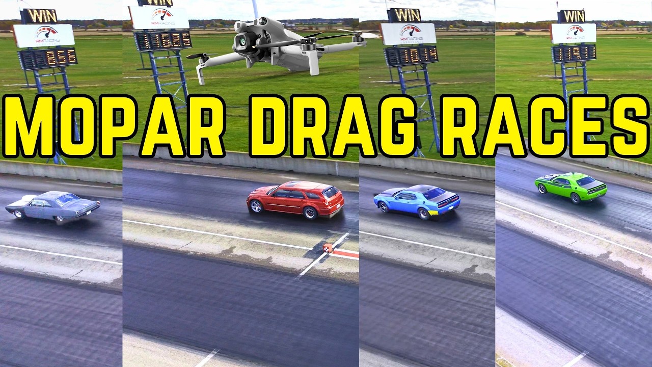 Mopar Drag Racing Drone Footage | Hellcat, Redeye & HEMI Battles - YouTube
