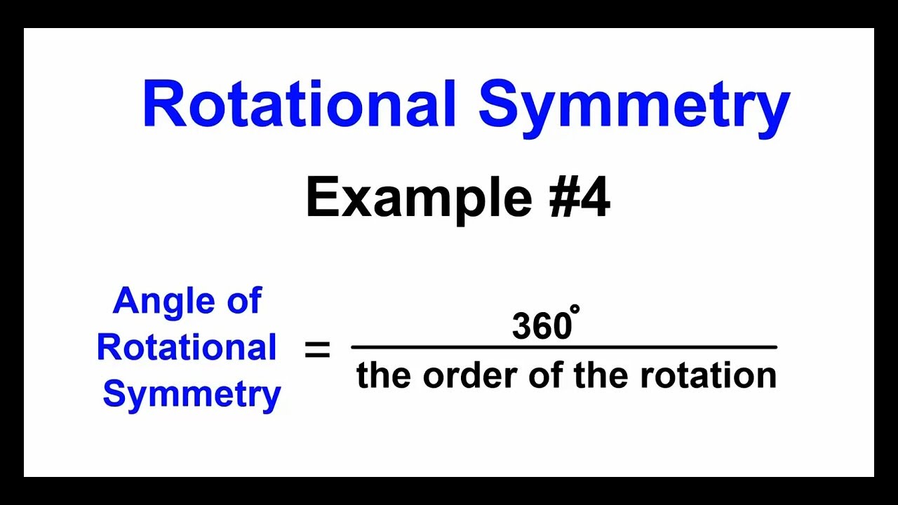 Symmetry & Transformations 12 - Rotational Symmetry - Example #4 - YouTube