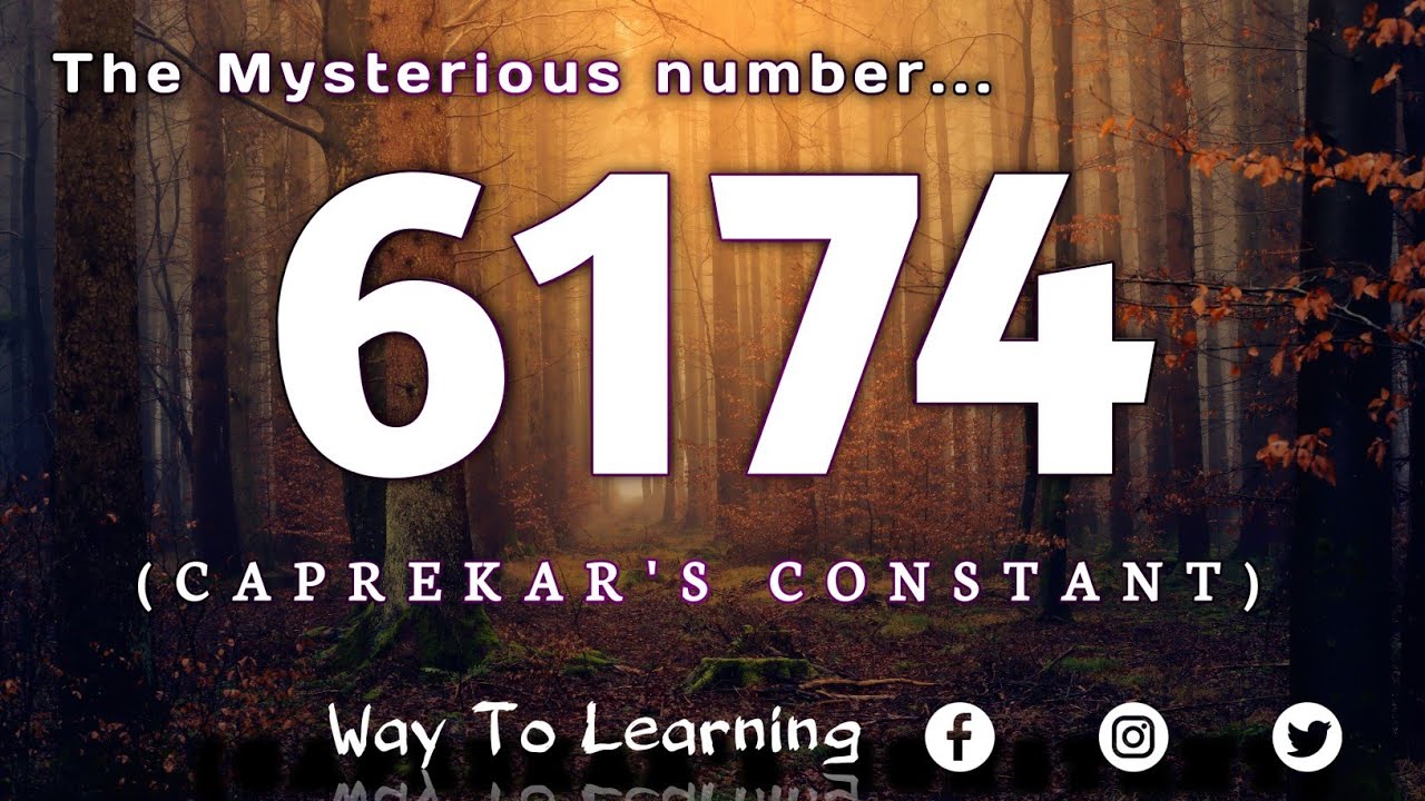 Mysterious Magical Number 6174|by Way to learning|Kaprekar constant |in ...