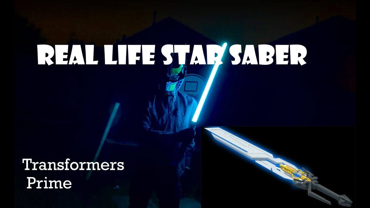 REAL LIFE STAR SABER!!! Transformers Prime Lightsaber Font - YouTube