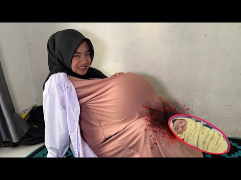 KAGET GARA2 TIUP BALON IBU HAMIL TIBA2 KONTRAKSI SAMPAI MELAHIRKAN BAYI SENDIRI SECARA NORMAL