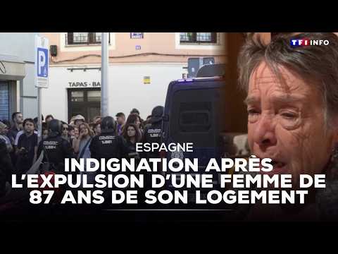 Outrage in Spain after the eviction of an 87-year-old woman from her apartment｜TF1 INFO