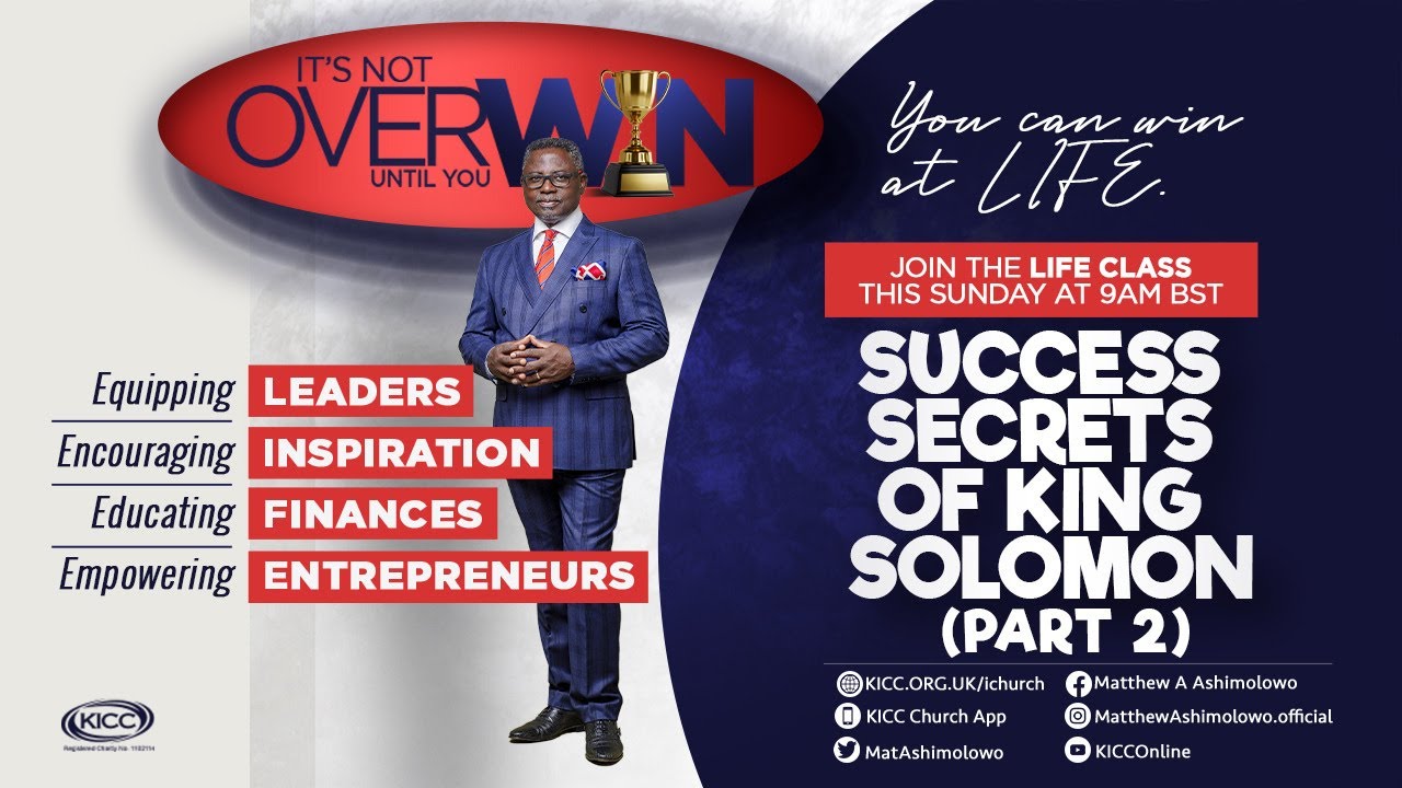 KICC Life Class | Success Secrets of King Solomon | 25-04-2021 - YouTube