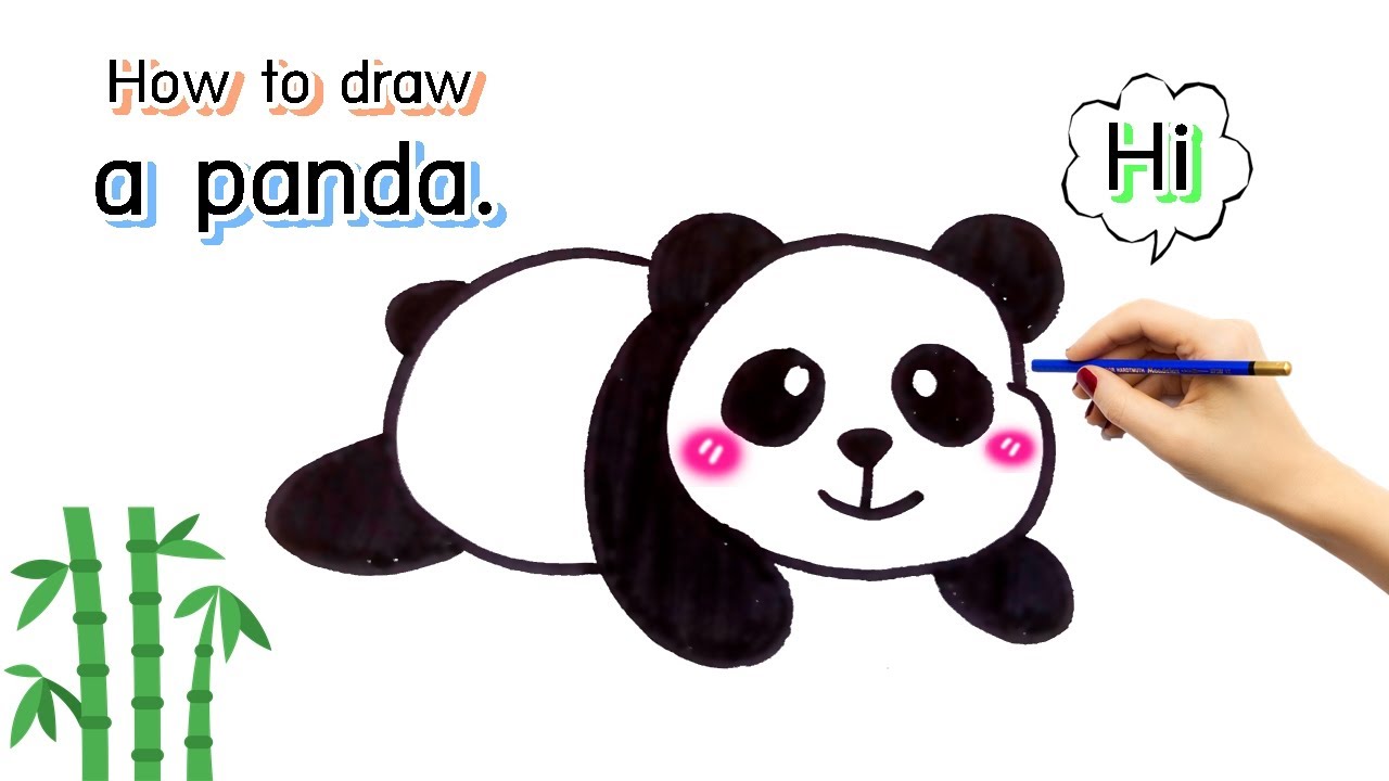 How to draw a panda easy. Easy drawing. วาดรูปหมีแพนด้าง่ายๆ วาดรูปหมี ...