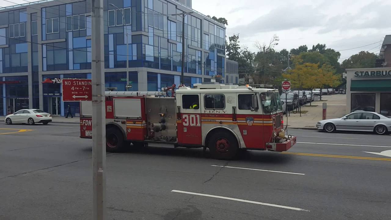 RESPONDING: FDNY 301 Engine acting 306 Engine Responding - YouTube