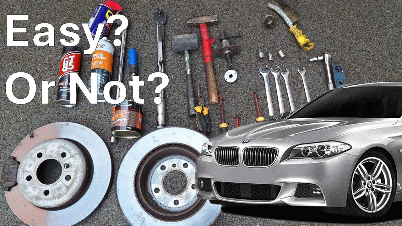 BMW F11 rear brake pads and disks - YouTube