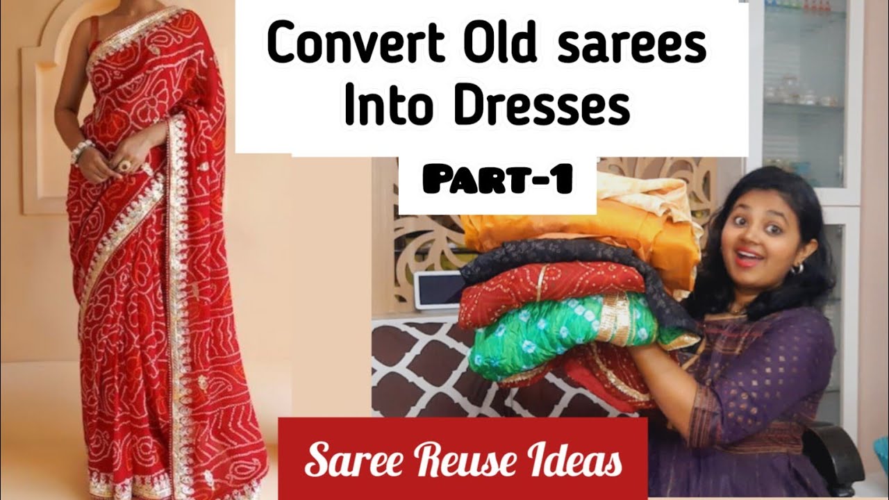 Convert Saree into Dresses👗 | Glamwithg3 | #sareereuseideas # ...