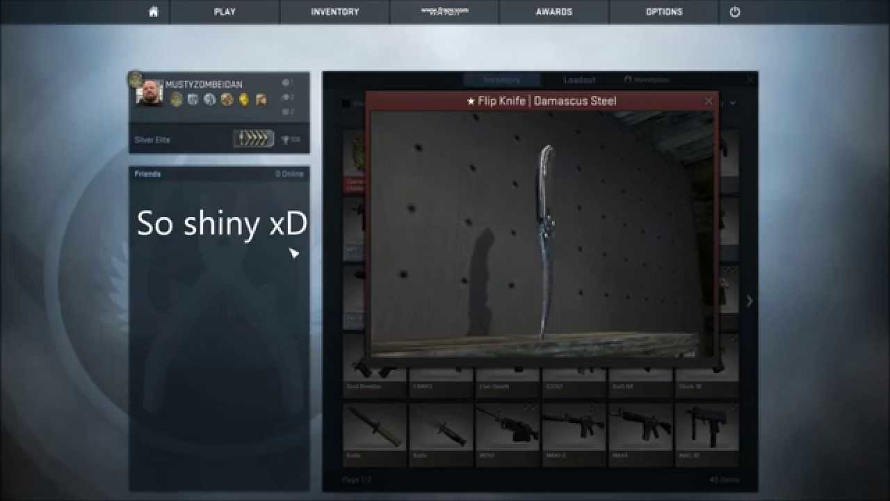 CS:GO - ★ Flip Knife | Damascus Steel | FN (Factory New) | Showcase ...