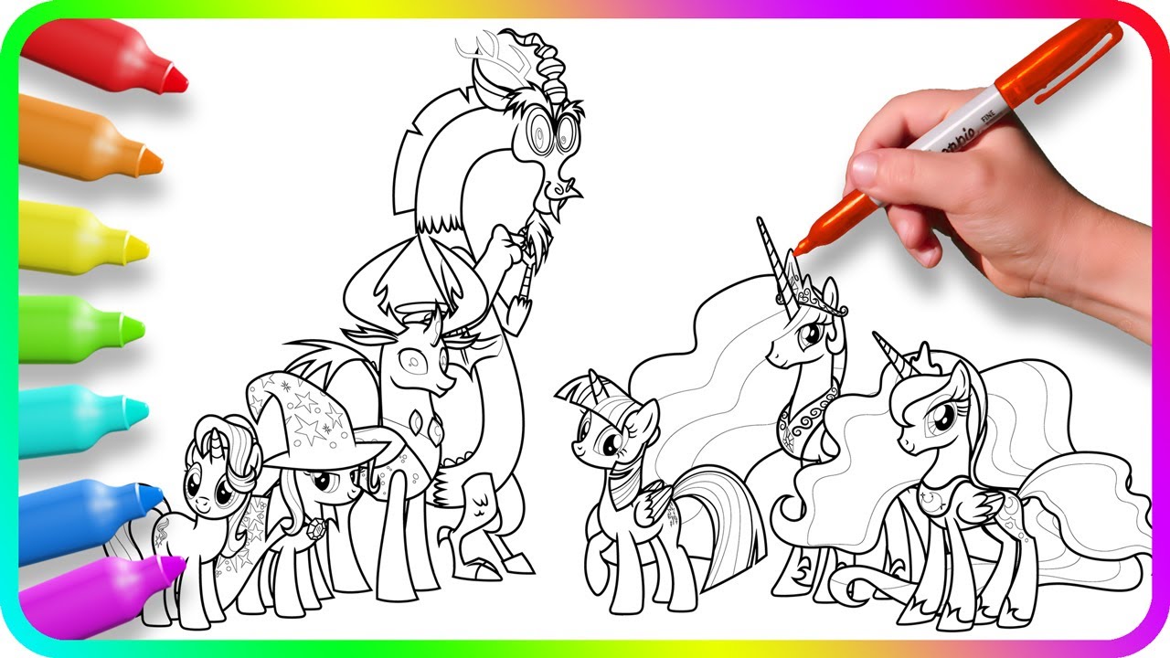 Coloring Pages MY LITTLE PONY. Drawing MLP. How to color My Little Pony ...