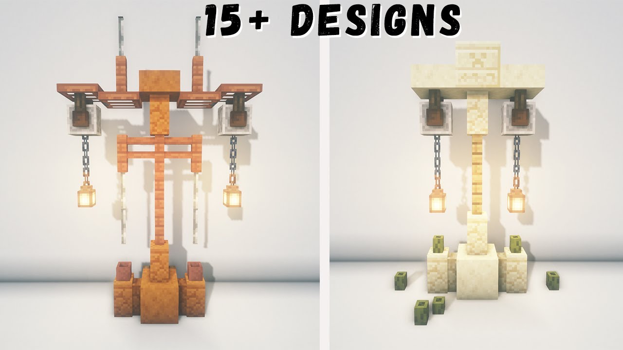 15+ Lamp Post Designs! (Tutorial) | Minecraft - YouTube
