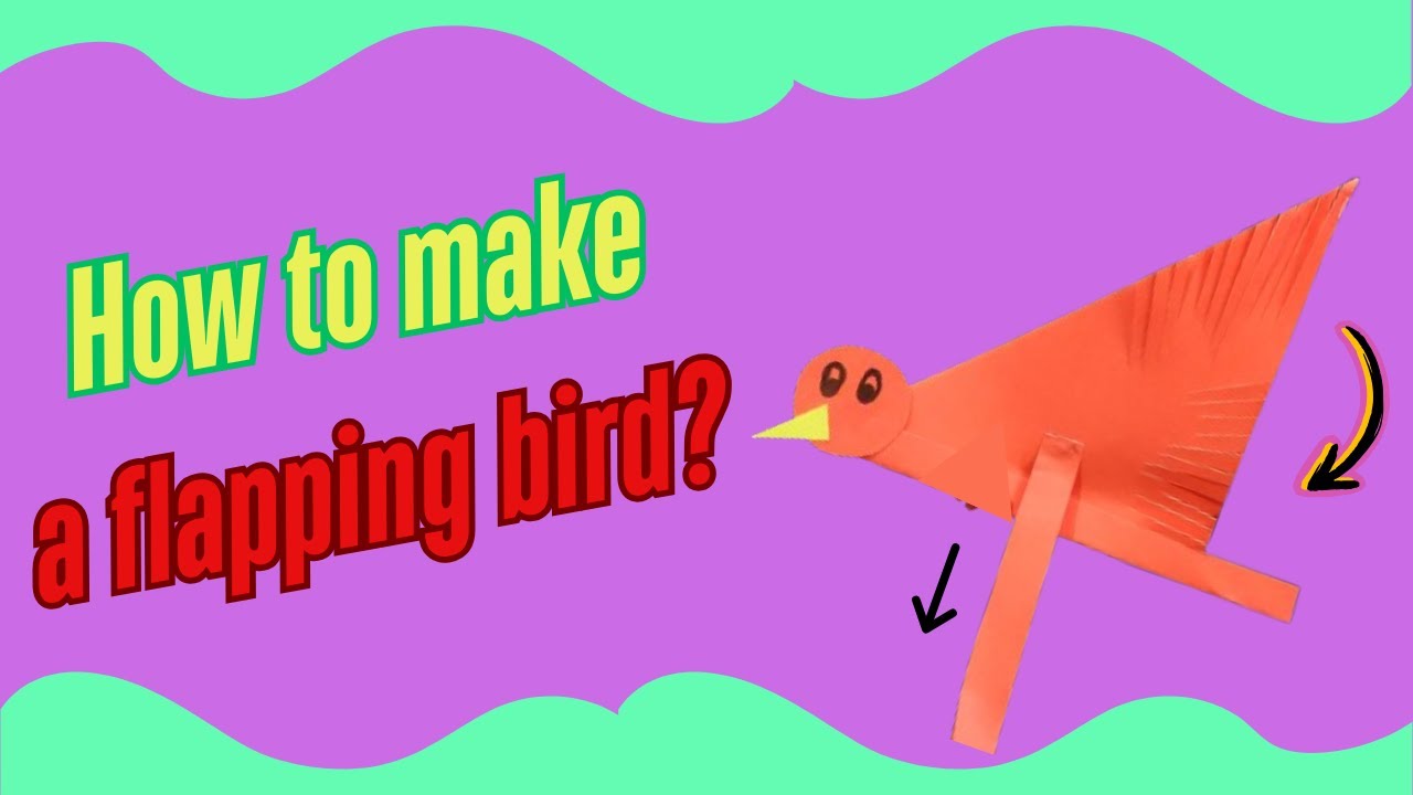 How to make a flapping bird? #diy #craft #paperbird #craftforschool # ...