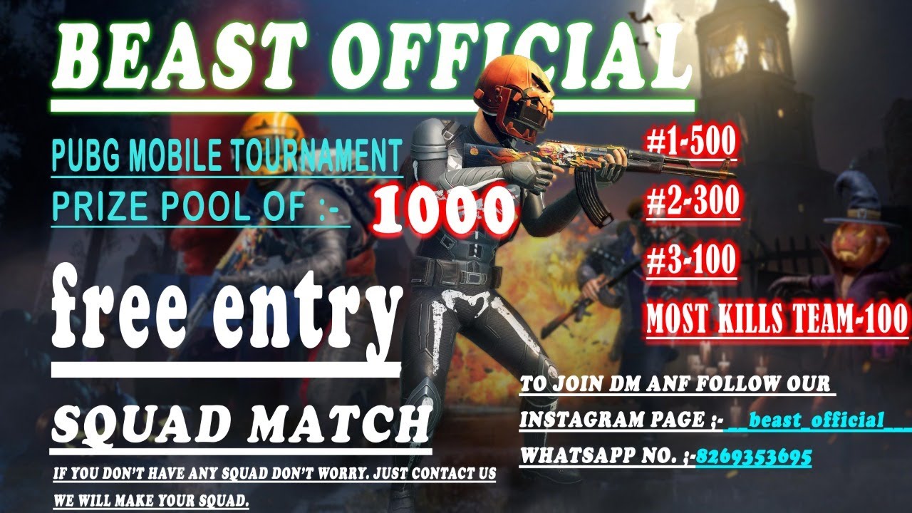 PUBG MOBILE TOURNAMENT PRIZE POOL OF 1000 - YouTube