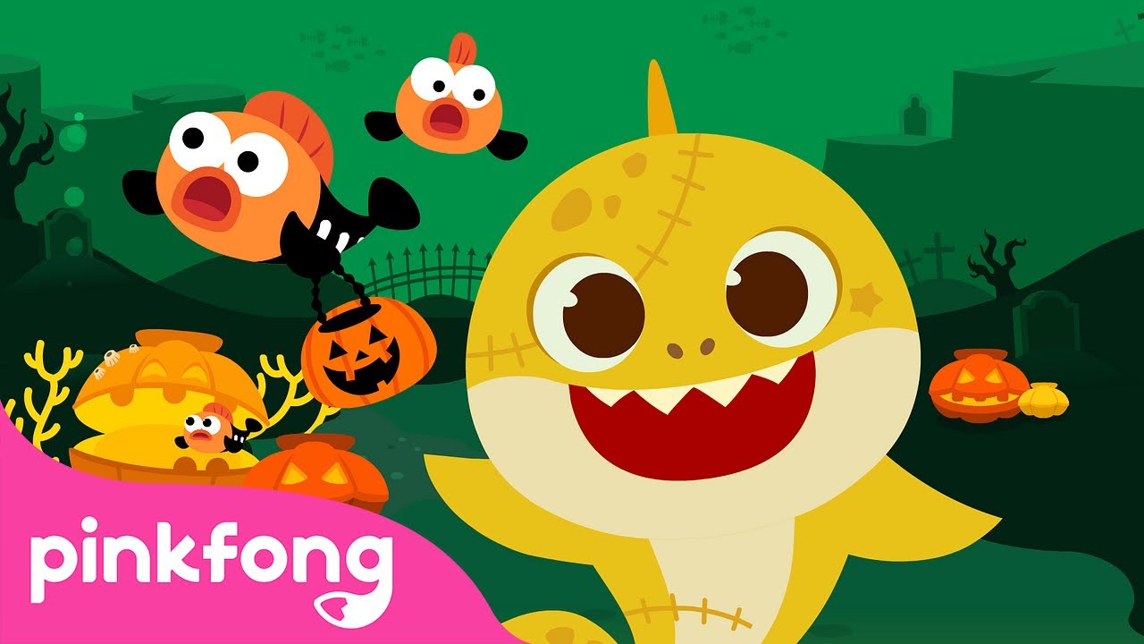 สุขสันต์วันฮาโลวีน! Halloween Zombie Sharks | เพลงฮาโลวีน | พิ้งฟอง เบ ...