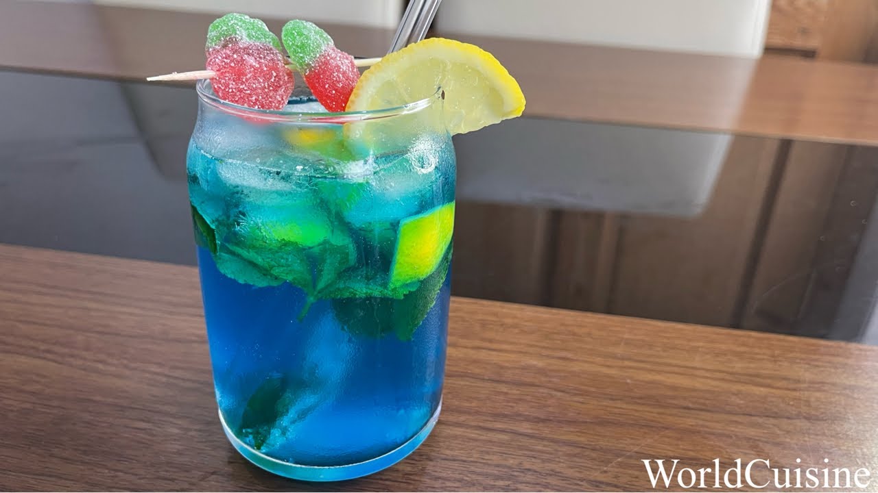 Blue Raspberry Mocktail | Blue Lagoon | Recipe by World Cuisine - YouTube