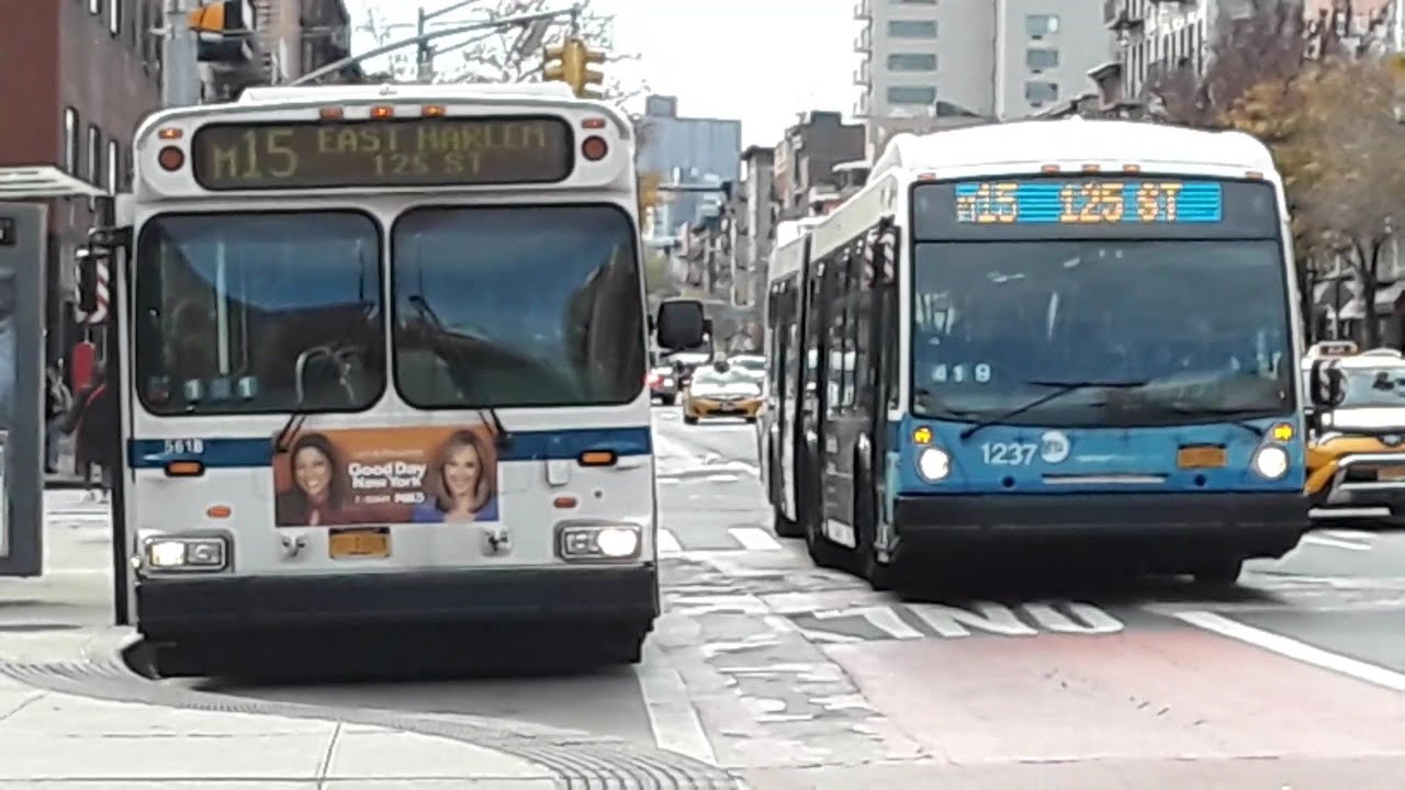 MTA: NovaBus LFSA's [1272]/[1237]|New Flyer D60HF [5618] M15/M15 SBS ...