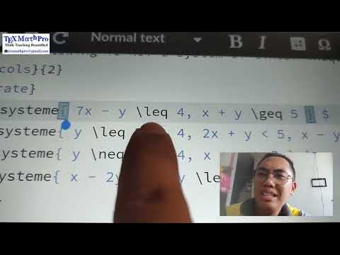 LaTeX Tutorials 15: Paano mag-insert ng system of equation at inequality gamit ang systeme ...