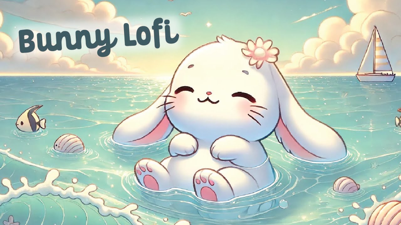 Bunny Lofi Cute Music 🐇💦 3 Hour Happy Lofi Song 🐟 Cute Lofi ⛵ cute ...