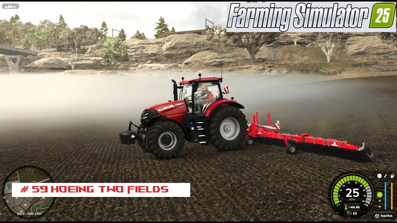 Hoeing Tow Fields || FS 25 || - YouTube