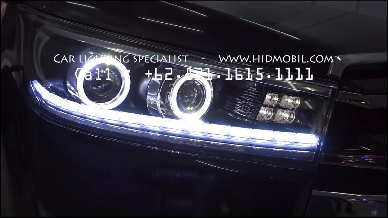 Custom Headlamp Toyota Innova Reborn 2019 Led Turn Signal - YouTube