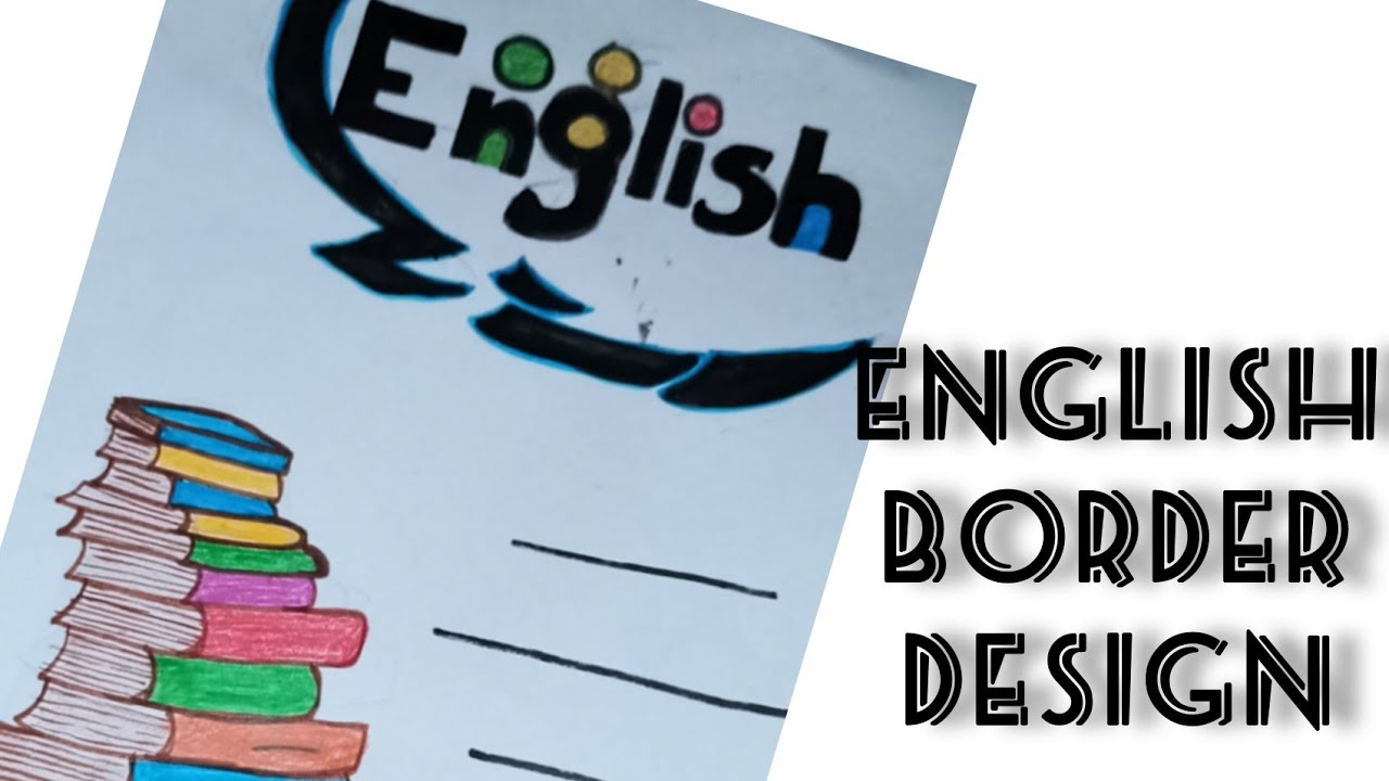 English Notebook Border Design|Front page Design|English Project ...