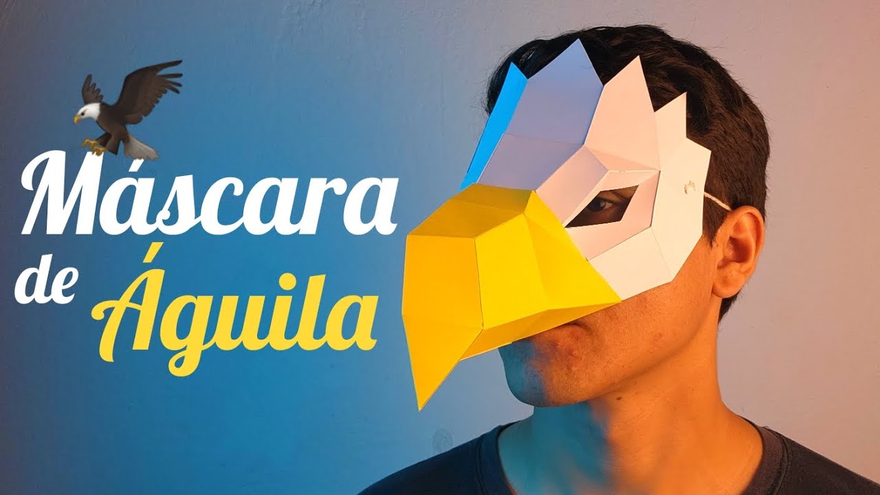 Mascara De Aguia Máscara De águia Guerreira De Papel Etsy Portugal
