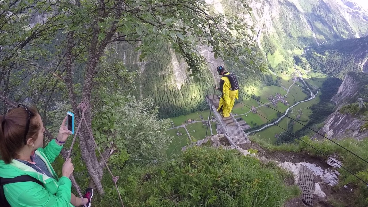 Base Jumping - Murren, Switzerland - YouTube