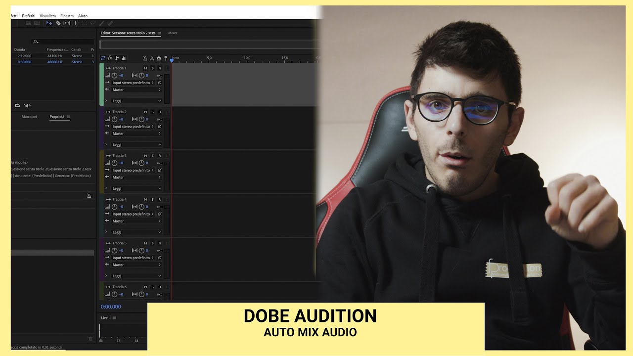 Adobe Audition | Auto Mix tracce Audio - YouTube