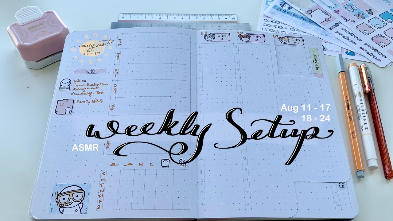 ASMR Weekly Setup August 11 - 24 - YouTube