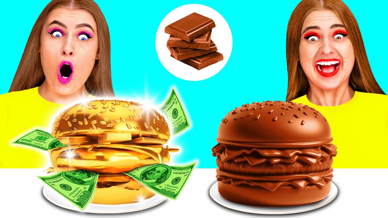 Cheap vs Expensive Food Challenge by Happy Fun - YouTube