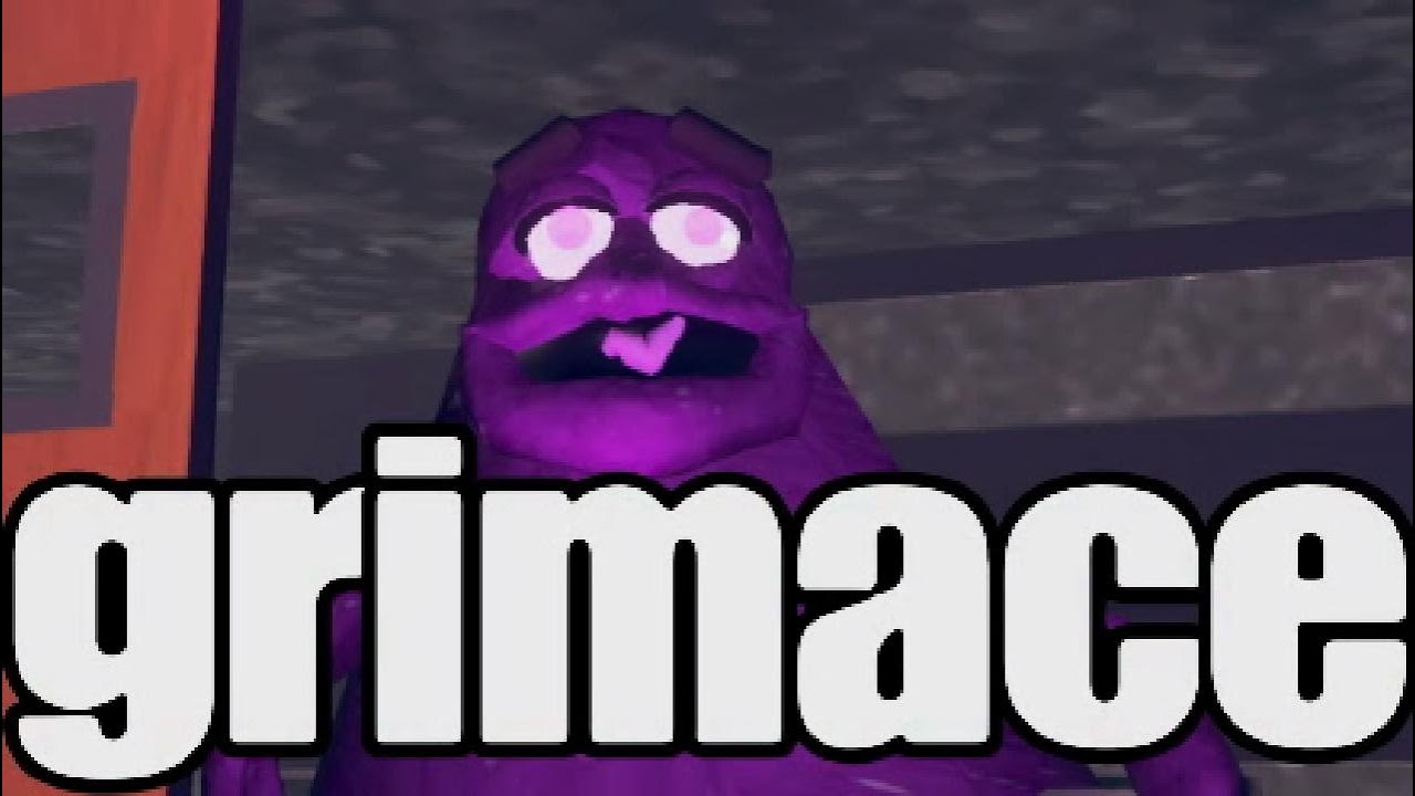 Trying to escape from grimace with brad studio in recroom! - YouTube
