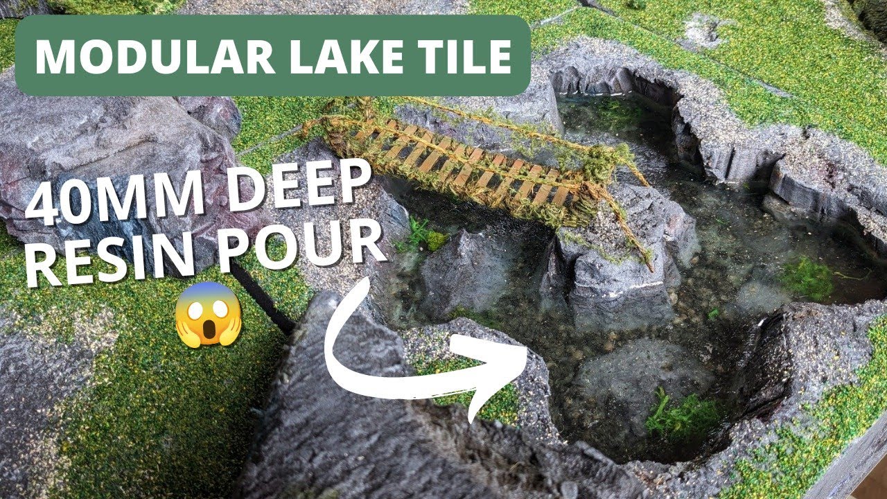 Making a Lake Tile for My Mountainous Modular Board Part 7 | Resin Pour ...