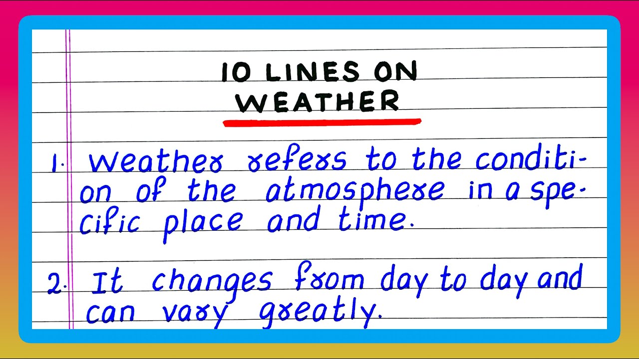 Few Lines on Weather | 10 Lines on Weather | About Weather - YouTube