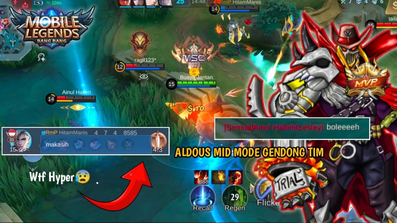 TIPS BERMAIN ALDOUS MID LANE AND SUSUNAN EMBLEM+BUILD TERSAKIT 2023‼️🔥 ...