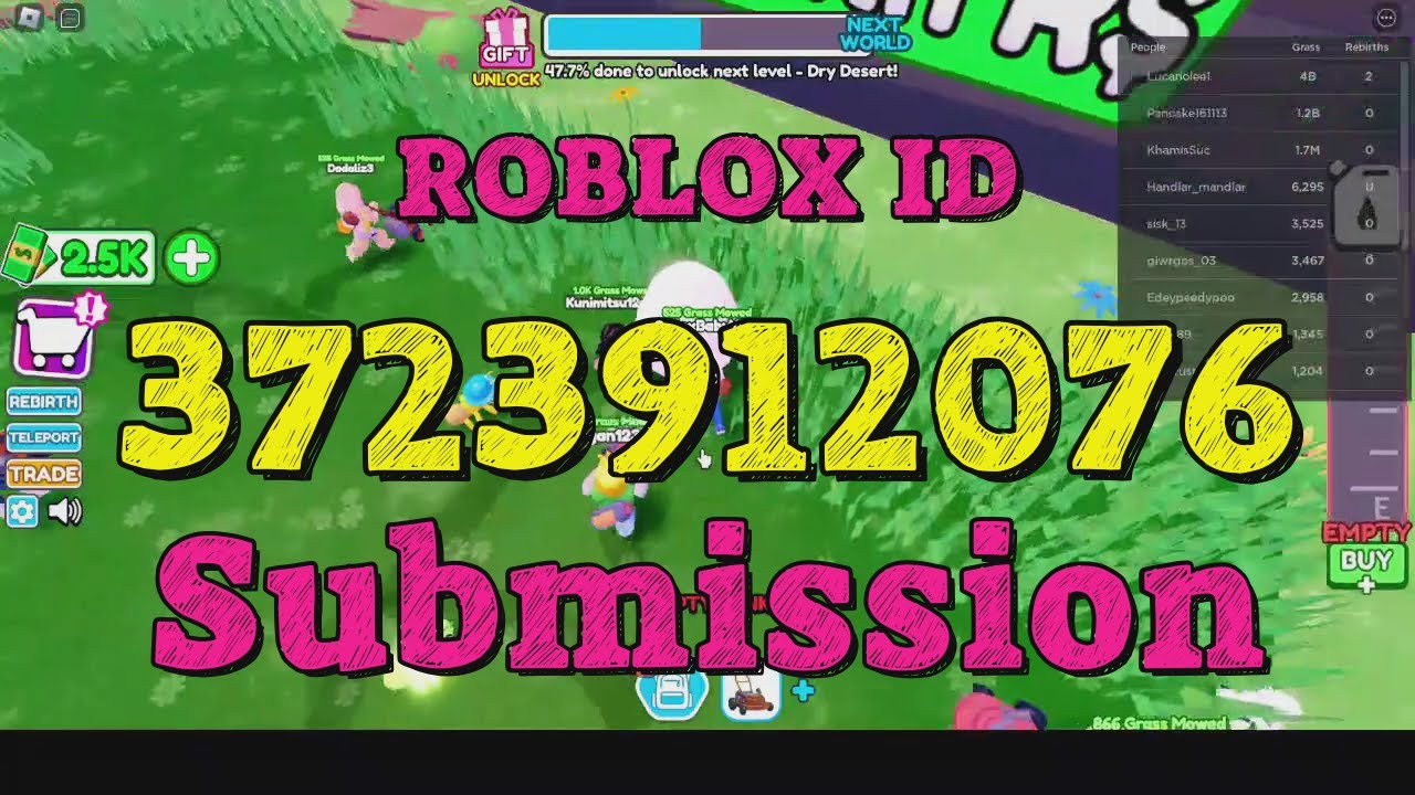 SUBMISSION Roblox Song Codes - YouTube