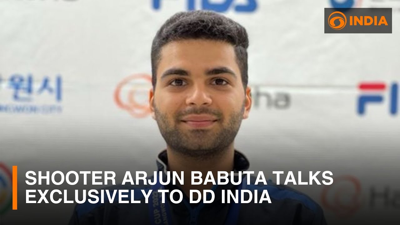 Shooter Arjun Babuta talks exclusively to DD India - YouTube