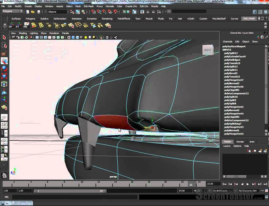 How to model a tooth in Maya - YouTube
