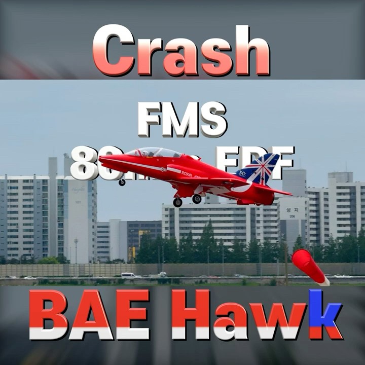 Crash, BAE Hawk, FMS 80mm EDF - YouTube