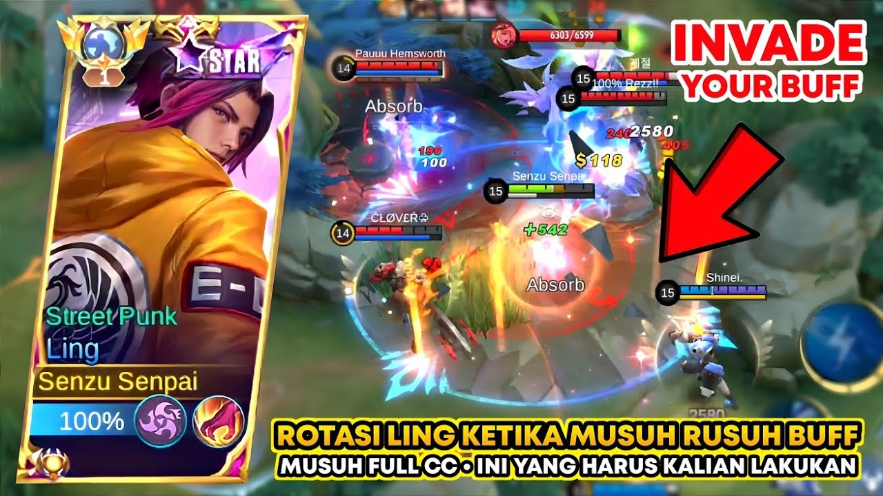 LING HARD GAME | KETIKA MUSUH RUSUH BUFF LING, ROTASI INI YANG HARUS ...
